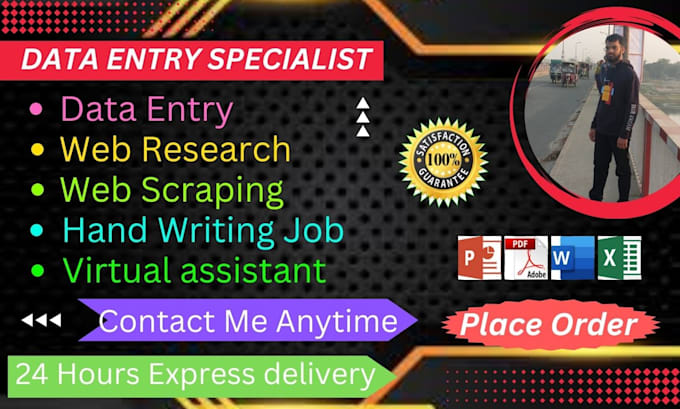 Become a virtual assistant for data entry web research and web scraping by Sifatali12 | Fiverr