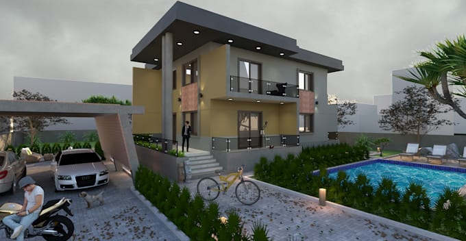 Make realistic 3d exterior design and rendering in sketchup by ...
