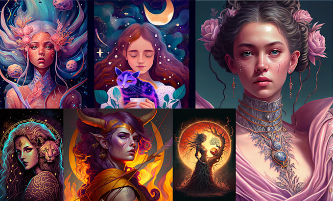 Create high quality digital characters using ai by Mixmedia87 | Fiverr