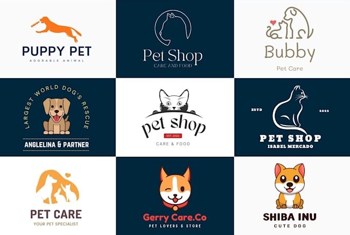 Design animal, pet, dog, bird and cat logo design by Geosource | Fiverr