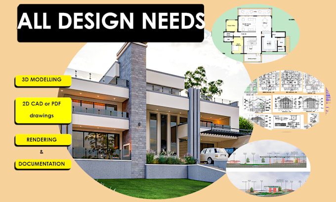 Create 2d design and 3d models in archicad or sketchup render in lumion or d5 by Felocheru | Fiverr