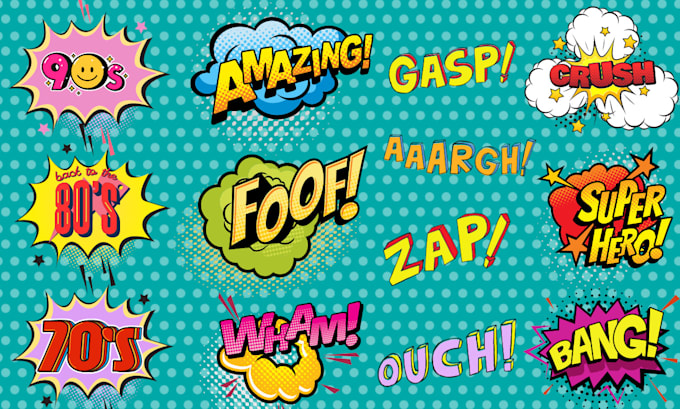 Create top notch pop art kids comic, cartoon words or logo by Alizalizy ...