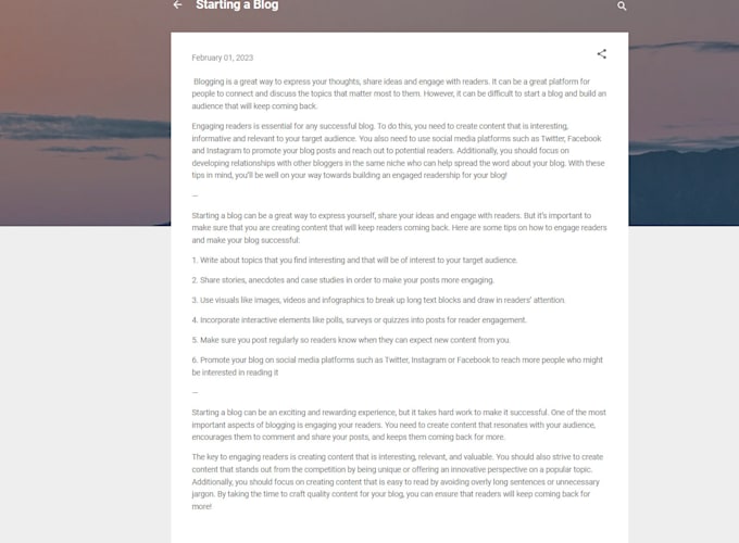 Write 500 hundred words for your blog on any topic by Kylejdp | Fiverr