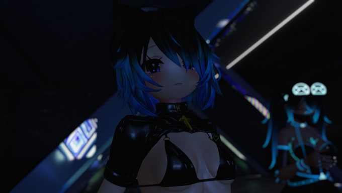 Do custom vrchat avatars with toggles, edits, hue shift, dps, particle ...