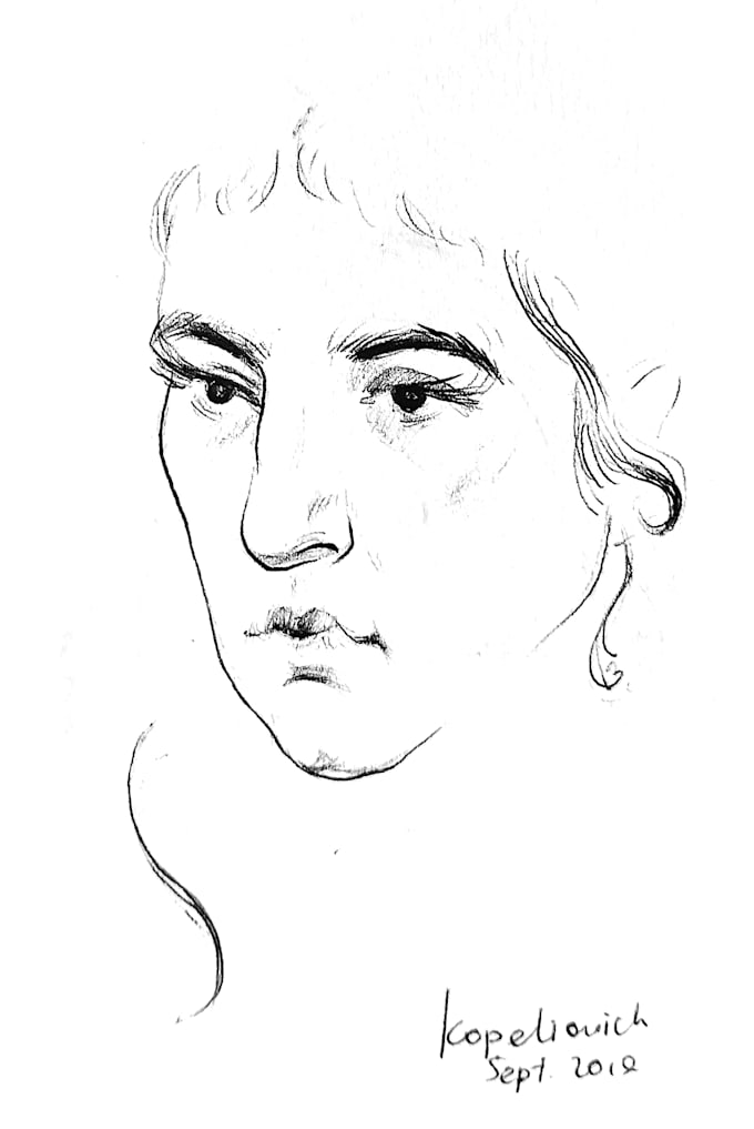 Draw a ballpoint pen outline portrait from a photo by Miladakopelio ...
