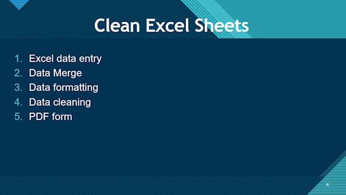 Clean and organize excel sheet by Daimshahid | Fiverr