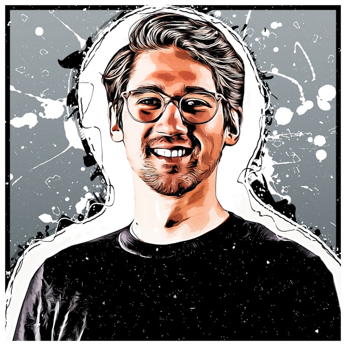 Make custom photo to drawing,cartoon type printable digital art by ...