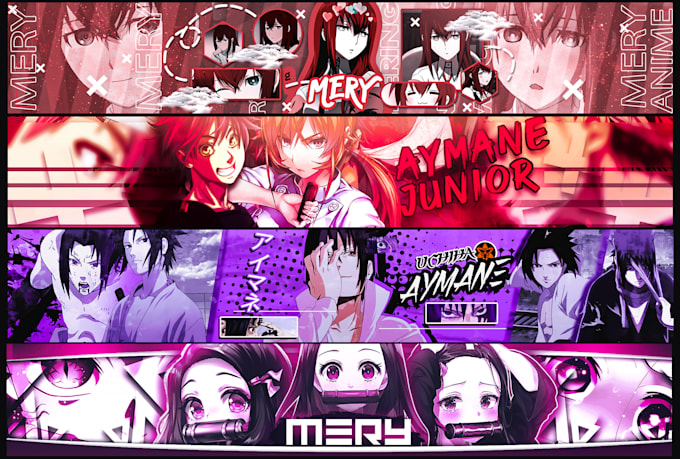 Desing professional anime banner, header and profile in 6h by ...