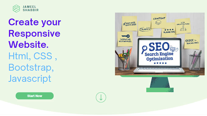 Create A Responsive Website Using Html Css Bootstrap And Javascript By Jamilshabir Fiverr