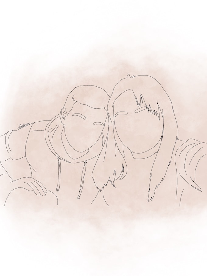 Draw you as a custom faceless line art by Evelyn0729 | Fiverr