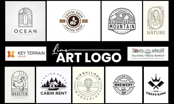 Modern line art text or badge logo design by Nitin1110 | Fiverr