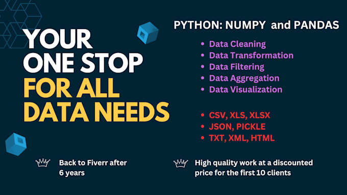 Write Python Scripts To Process Data Using Pandas And Numpy By Mtpraneeth Fiverr