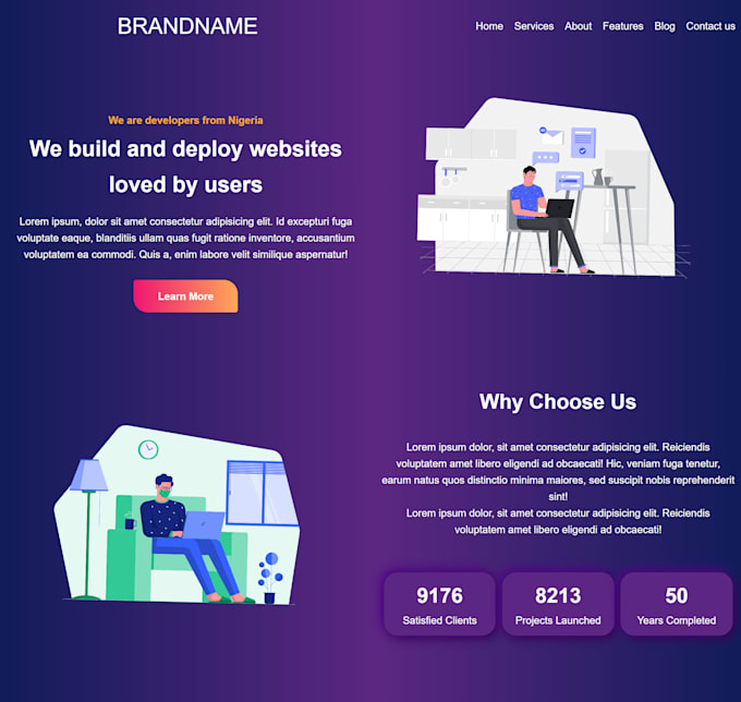 Build responsive landing pages for you by Codercoder00 | Fiverr