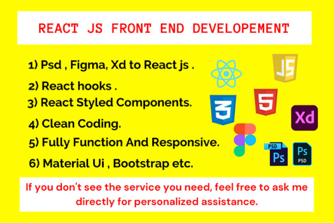 Do Psd Figma Xd To React Js As A Front End Web Developer By Younggdev