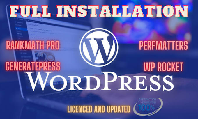 Install generatepress, perfmatters, rankmath pro, wp rocket by Trendimarts | Fiverr