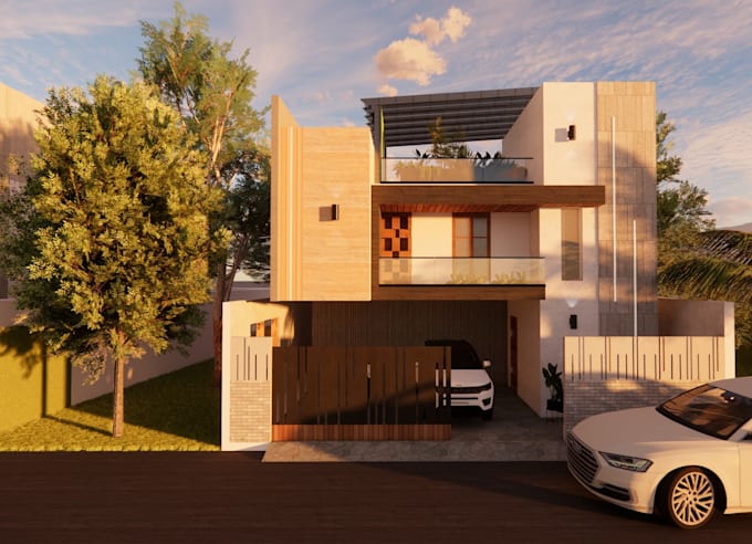 Design and render elevation, interiors and kitchen cabinetry by Bala ...