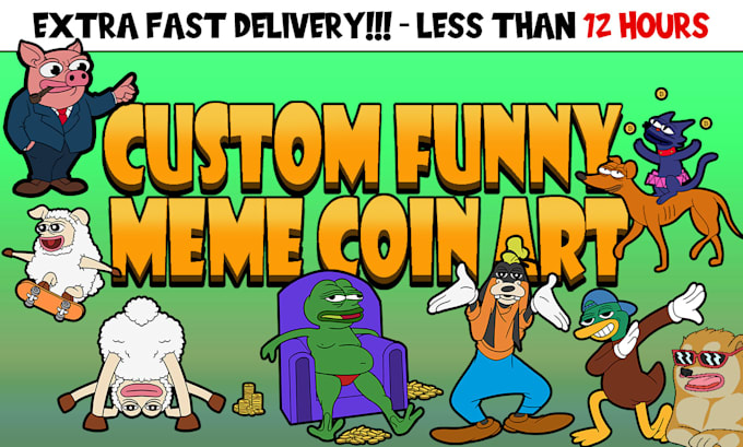 Draw custom funny crypto meme coin art for your social media and ...