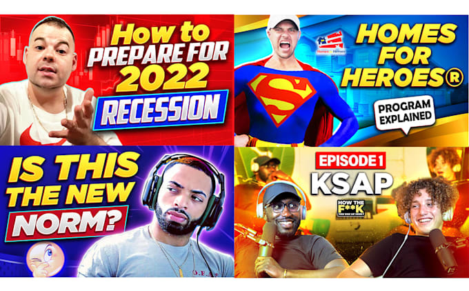 Design catchy youtube thumbnails, canva thumbnail template by Danyaher1 ...