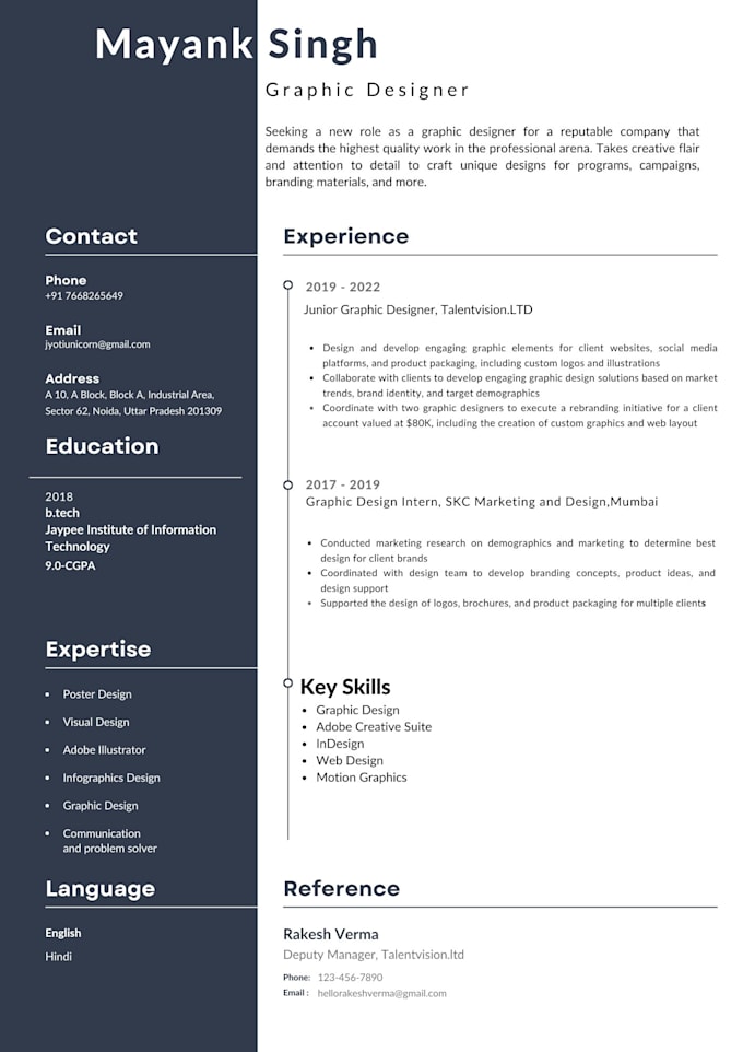 Design and write captivating modern resume by Jyoti8544 | Fiverr