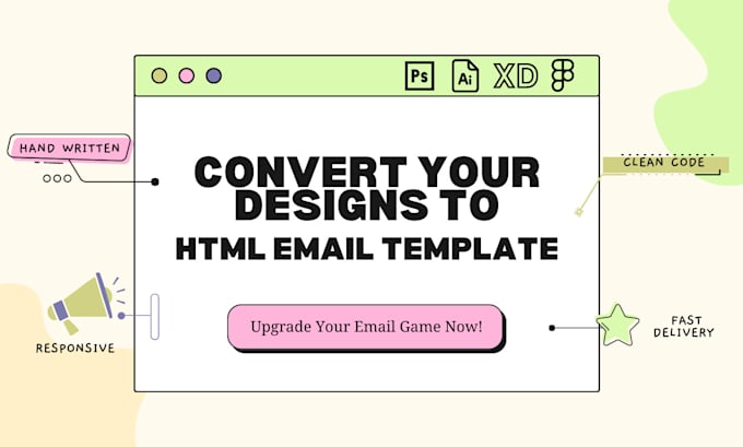 Create a clickable, responsive html email signature from psd, ai, xd ...