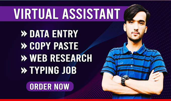 Be your virtual assistant for data entry, web research, typing, and ...