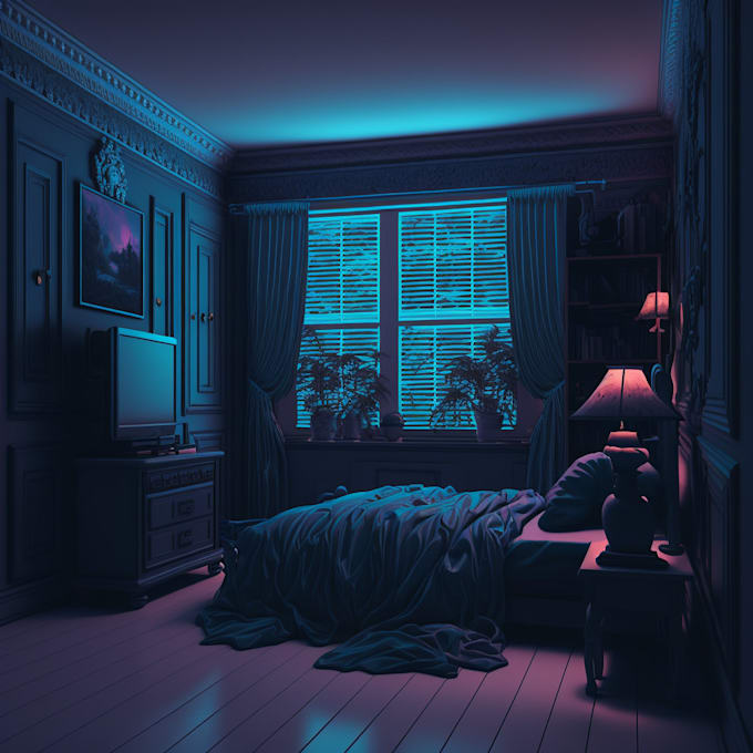 Make retro, dream landscape background wallpaper 2d art by Adzcreator ...