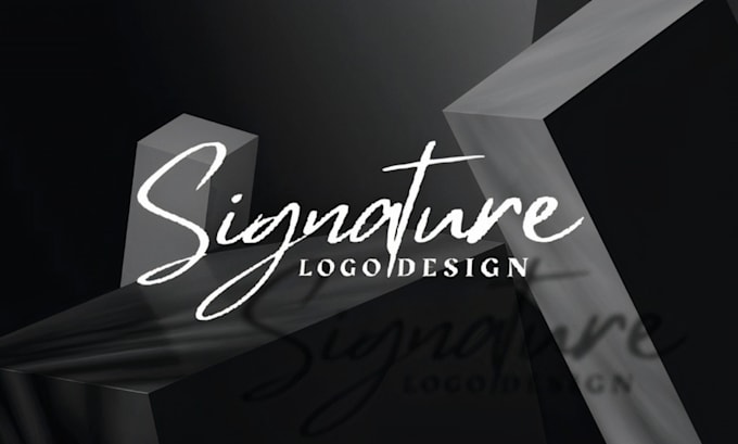 Design 3 outstanding signature logo with free mockup by Karislyn_ | Fiverr