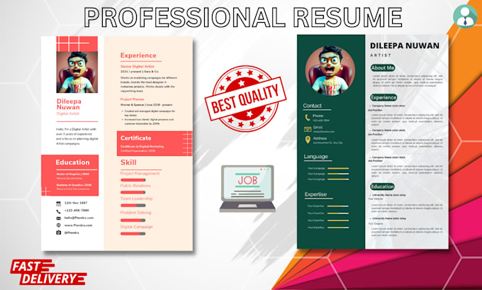 Design pro cv resume for your dream job by Flendra | Fiverr