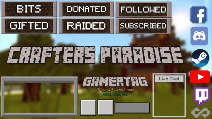 Miners paradise animated overlay for streaming minecraft by Nbrow10 ...