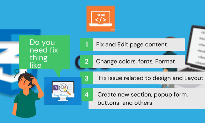 Fix bugs your html, css, javascript issues by Stvennguyen92 | Fiverr