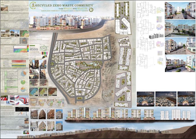 2d master plan and sites architectural rendering with diagrams by ...