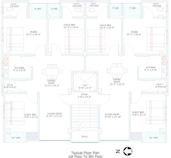 Design autocad 2d civil drawings by Jawad_bin_anwar | Fiverr