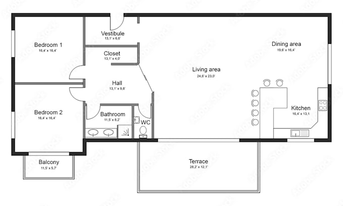 Create working floor plans for you by Mpwilliston | Fiverr