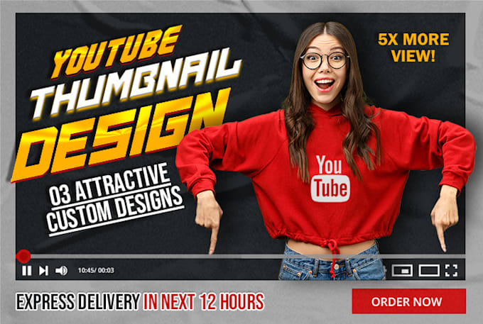 Design creative thumbnails for your youtube videos by Rgbdesignerr | Fiverr