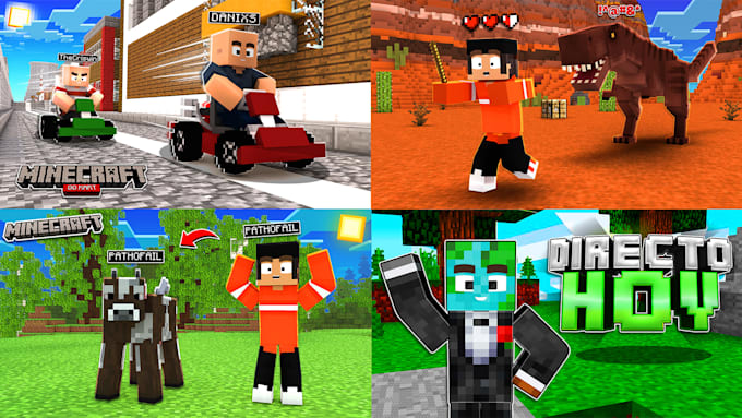 Miniaturas minecraft 2d y 3d cualquier estilo by Danixsdesign | Fiverr