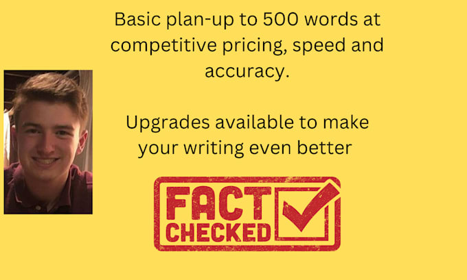 Fact check your writing to assure its accurate by Owenrv123 | Fiverr