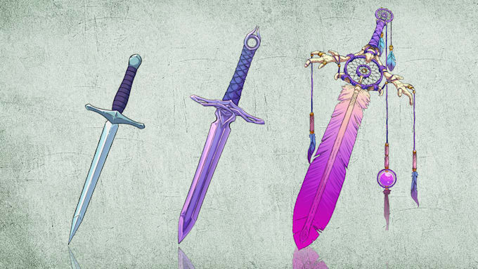 Create 2d game asset, prop, object, weapon, and icon by Egglunch | Fiverr