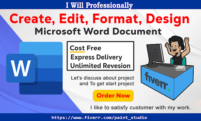 Create, edit, format, design microsoft word document by Paint_studio ...