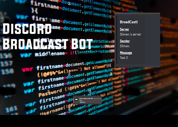 Make a discord broadcast bot for your server by Xsliman_246 | Fiverr