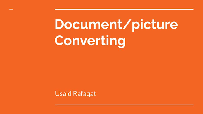 Convert your scanned word pdfs pictures to any format by Usaidrafaqat ...