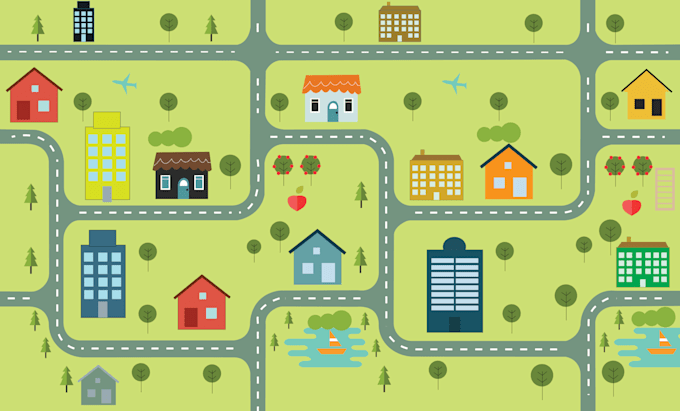 Vector map design ,illustration and city map by Zaibi_art | Fiverr