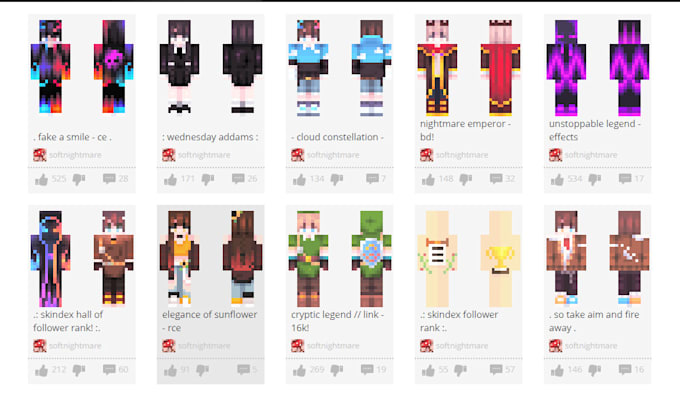 Make you a minecraft skin for fair prices by Mc_skins12 | Fiverr