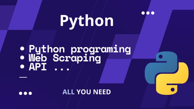 Write And Create Python Programming Scripts Web Scraping And Api By Medworkdone Fiverr
