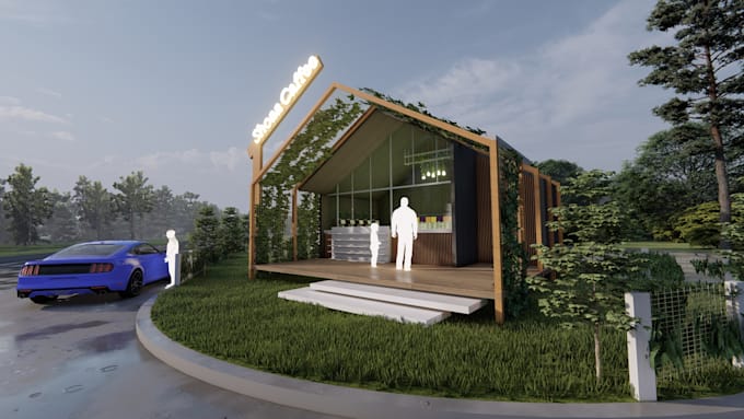 Do realistic 3d exterior architectural render by Hamza_orabi | Fiverr