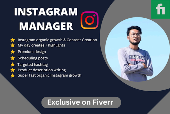 Be instagram manager and content creator, super fast ig social media ...