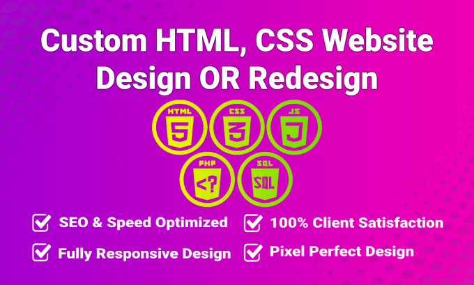 Create Custom Website Design Or Redesign Using Html Css Js By Mollikadev Fiverr