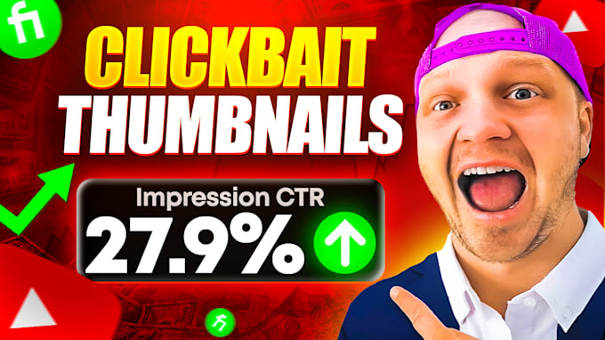 Design attractive and clickbait youtube thumbnails by Noumandzn | Fiverr