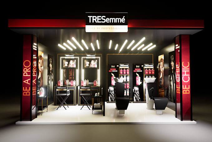 Do 3d saloon, spa, barber shop , booth, stand, kiosk design by ...