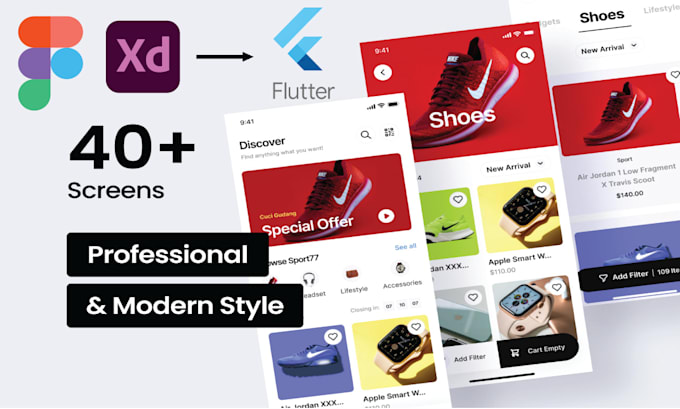Convert your figma ui design into flutter code by Figma2_flutter | Fiverr