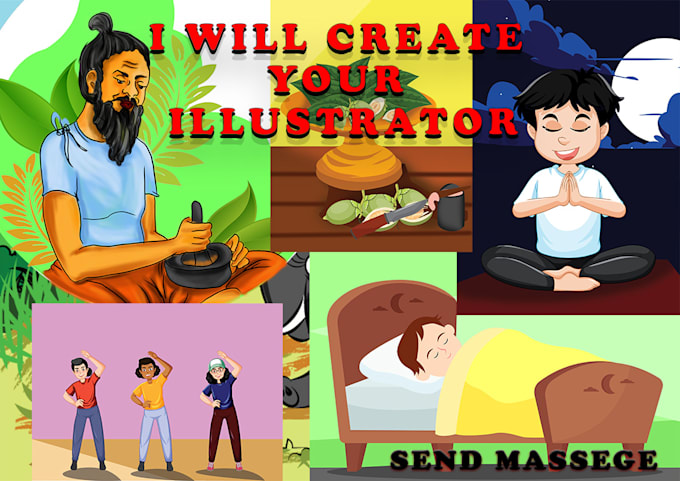 Draw your high resolution children story book illustration by ...